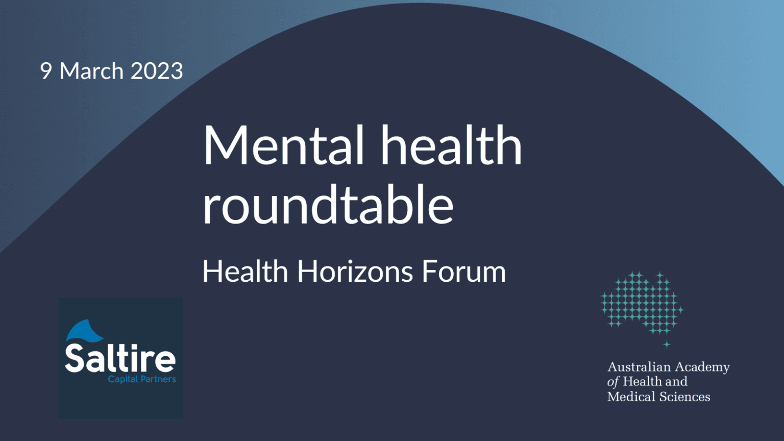 Mental health roundtable kicks off Health Horizons Forum series | AAHMS ...